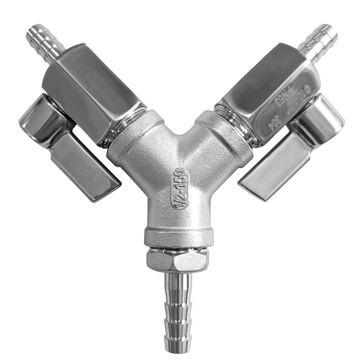 Amazon.com: Beduan Stainless 3 Way Shut Off Ball Valve, 3/8" Hose Barb ...