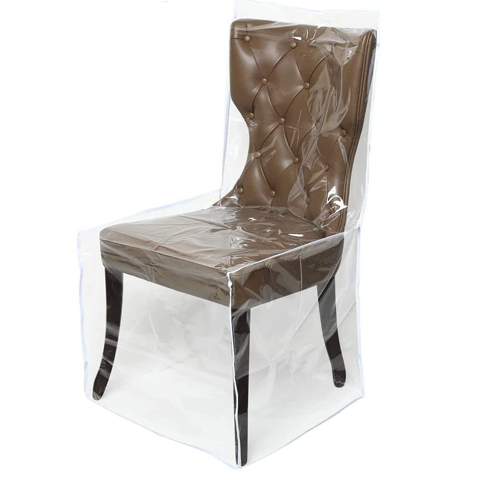 Amazon.com: ZIMAGU Plastic Dining Chair Covers,Transparent Dining Chair ...