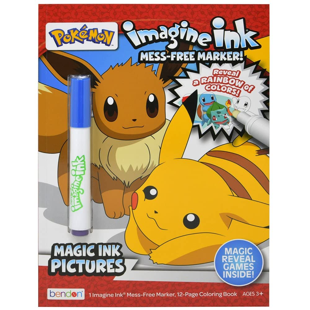 Amazon.com: Pokemon Imagine Ink Magic Ink Coloring Book | Pokemon Party ...