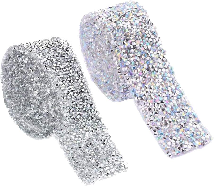 Rhinestone Ribbon Trim, 2 roll Diamond Rhinestone Ribbon Trim Crystal ...