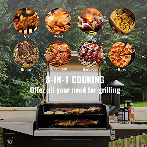 Z GRILLS 8 in 1 Wood Pellet Grill & Smoker, Auto Temperature Control ...
