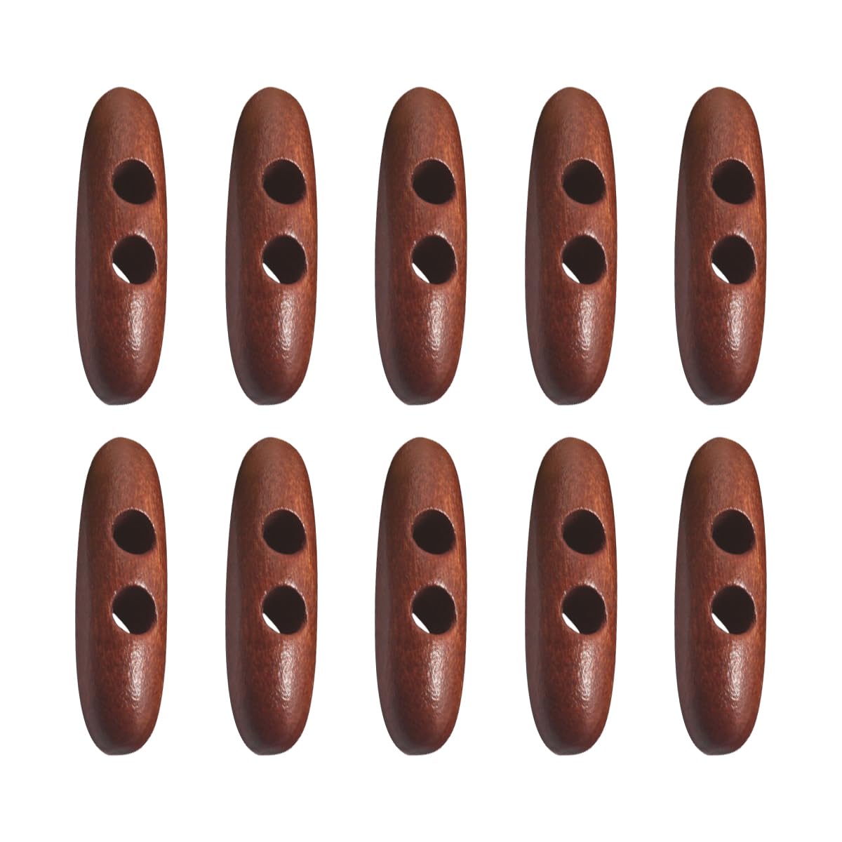 40mm Wooden Craft Buttons 70-Piece Wood Sewing Toggle Buttons - 40mm ...
