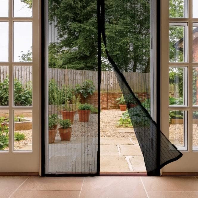 CUQOO Magnetic Screen Door Curtain - Adjustable Fly Screen Net with ...