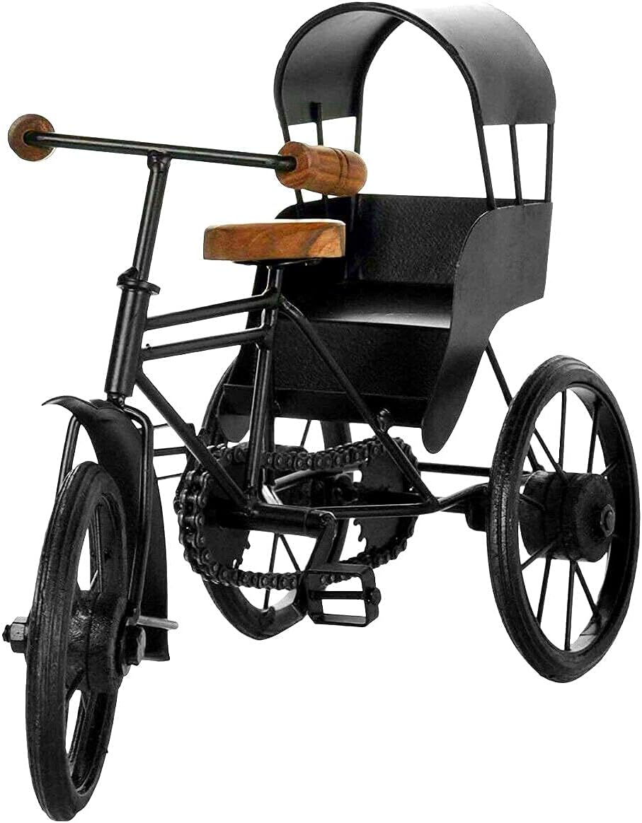 Buy Century 21 Handicraft Wooden Wrought Iron Cycle Rickshaw Toy for ...