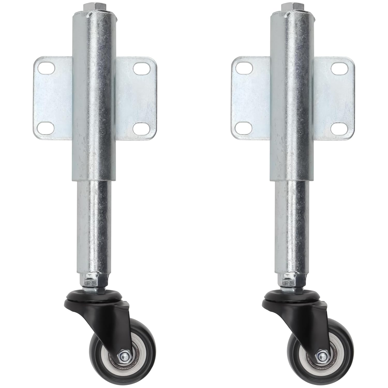 FUNSUEI 2 PCS 2 Inch Spring Loaded Gate Caster Wheel, Heavy Duty Spring ...