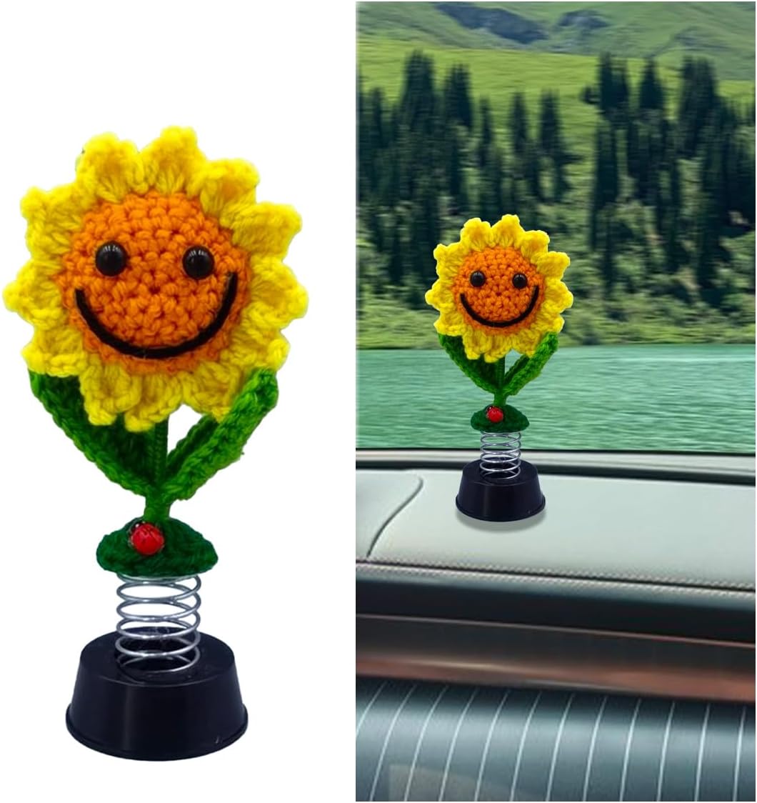 Amazon.com: KITUREK Sunflower Presents for Women, Mini Cute Crochet ...