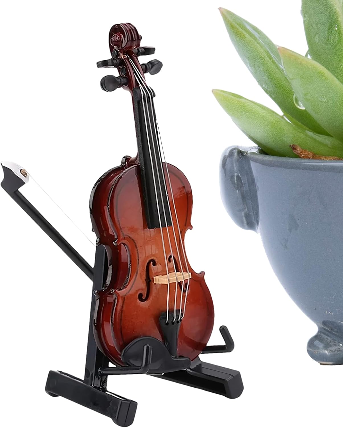 Mini Violin - Mini Violin Figurine Miniature Model with Stand,Wooden ...