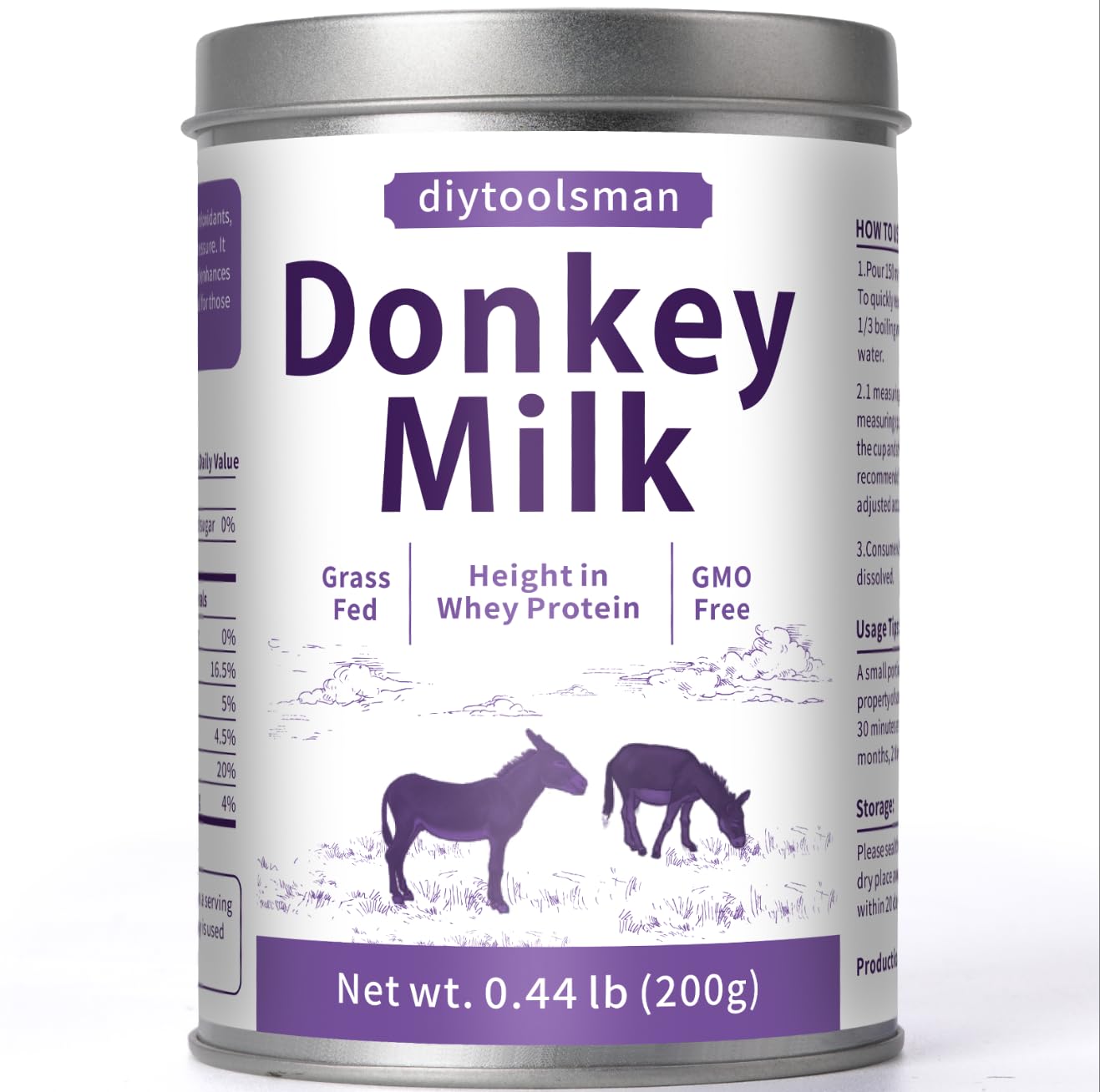 200g Donkey Milk Powder 100 Organic Donkey Milk Formula Not ...