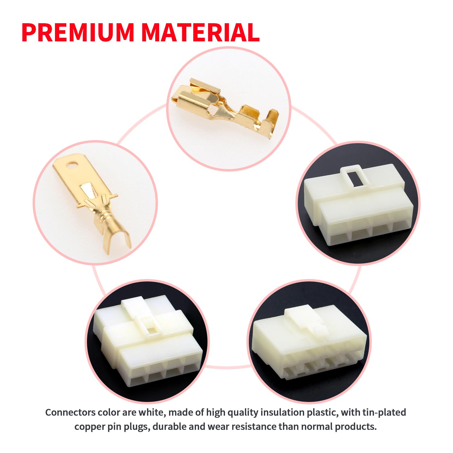 YIXISI 112 PCS 6.3mm 8 Pin Automotive Electrical Wire Connectors Kit ...