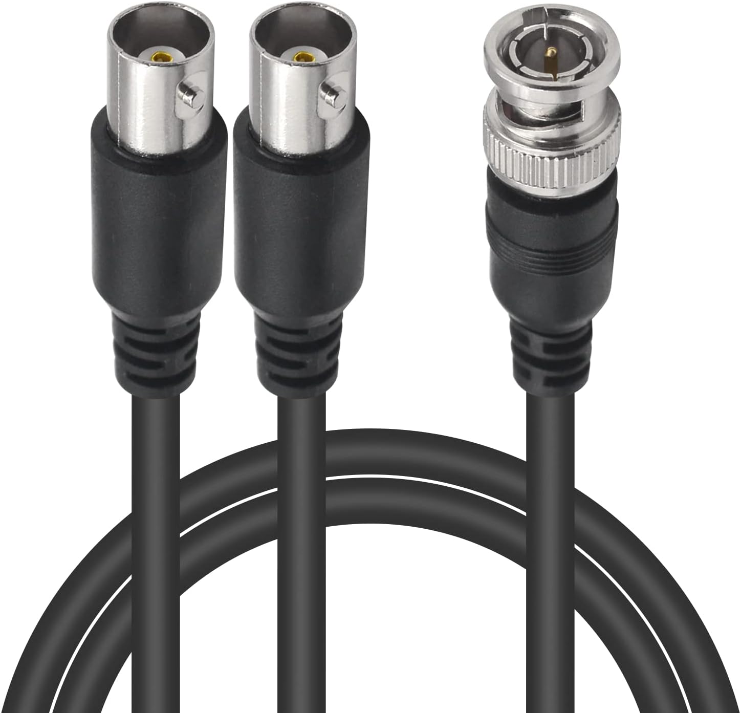 Amazon | Poyiccot BNC ケーブル 50cm、BNCオス - 2*BNCメス 同軸ケーブル、2分配 BNCケーブル BNC 分岐 分配 コネクタ 50Ω BNC 延長ケーブル ...