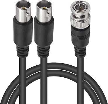 Amazon | Poyiccot BNC ケーブル 50cm、BNCオス - 2*BNCメス 同軸ケーブル、2分配 BNCケーブル BNC 分岐 分配 コネクタ 50Ω BNC 延長ケーブル ...