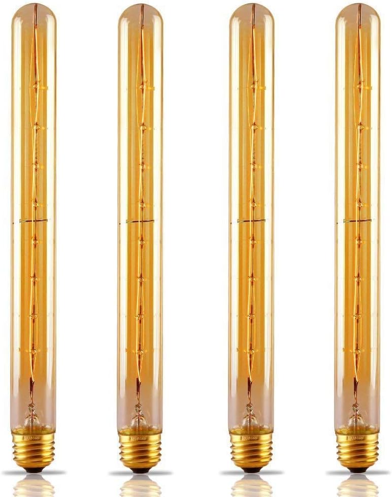HUIBONA Edison Light Bulb 40 Watt, T10/T300 11.6in Long Tube Edison ...