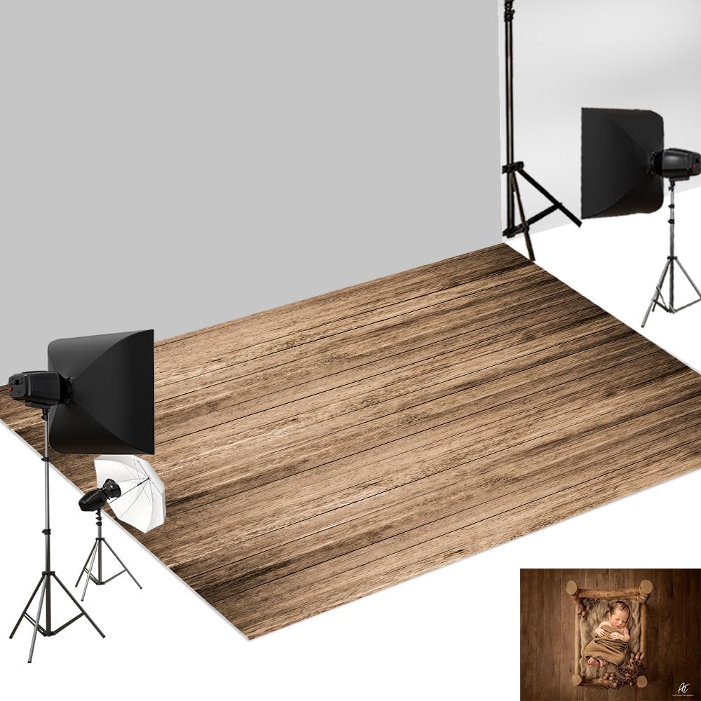 Kate Photography Floor Mat Retro Wood Floor Shiplap Printed Backdrop ...