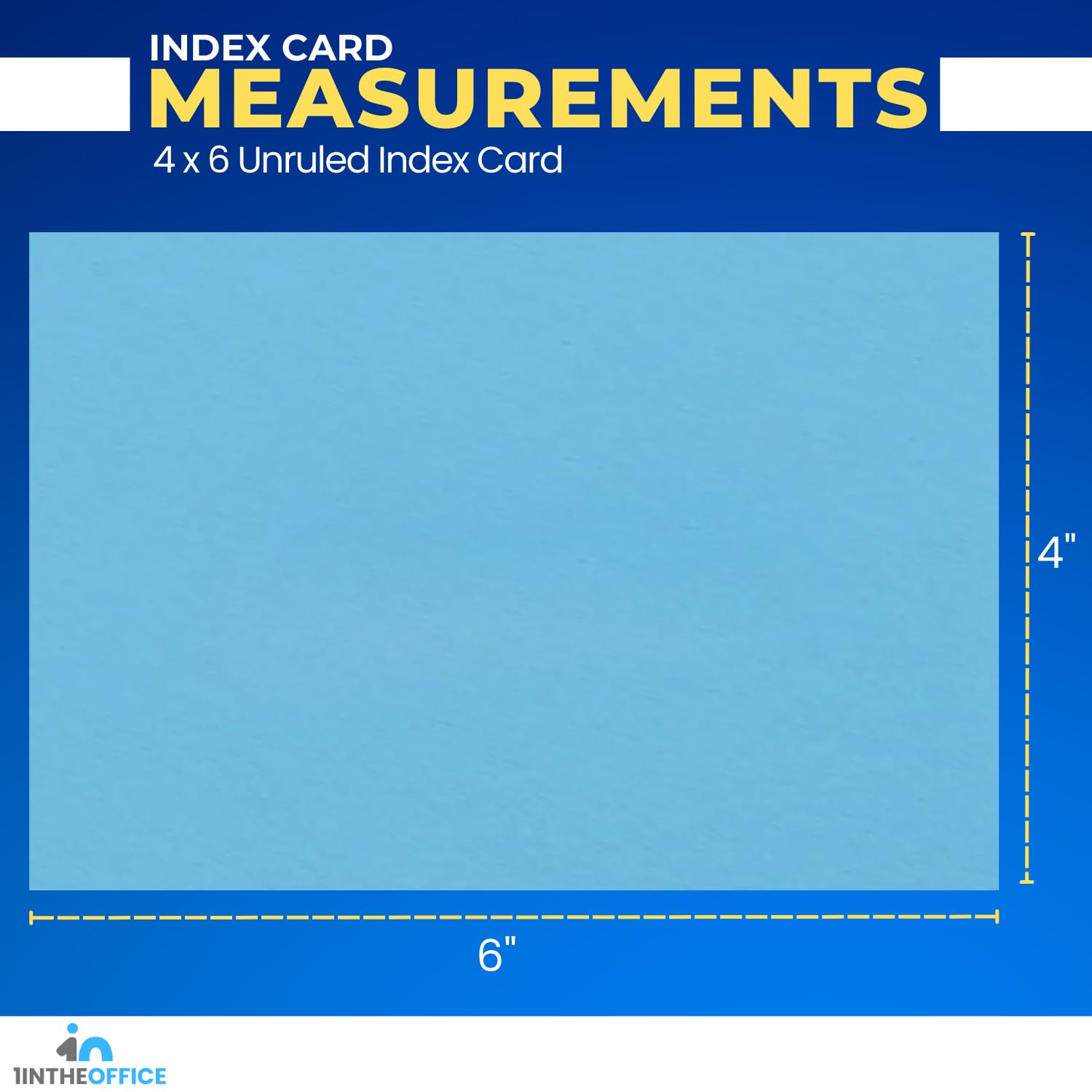 Snapklik.com : 1InTheOffice Index Cards Blue Colored Unruled 4X6