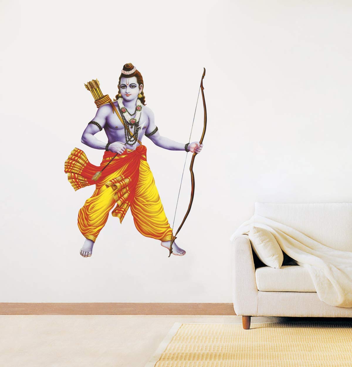 Decor Villa™ PVC Vinyl Lord Ram 3D Wall Sticker JUST Peel & Stick New ...