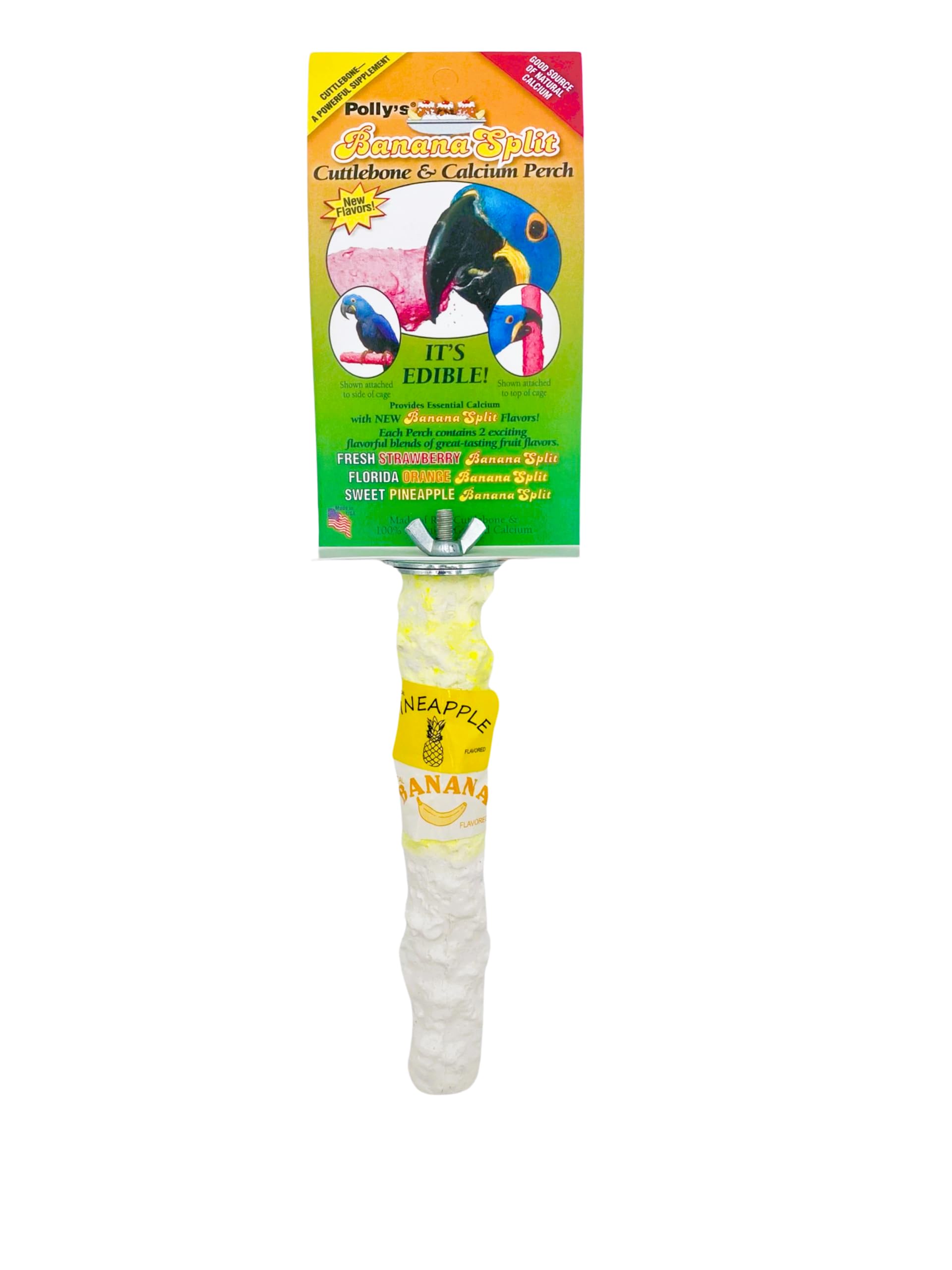 Amazon.com : Cuttlebone & Calcium Perch Medium Pineapple : Pet Supplies