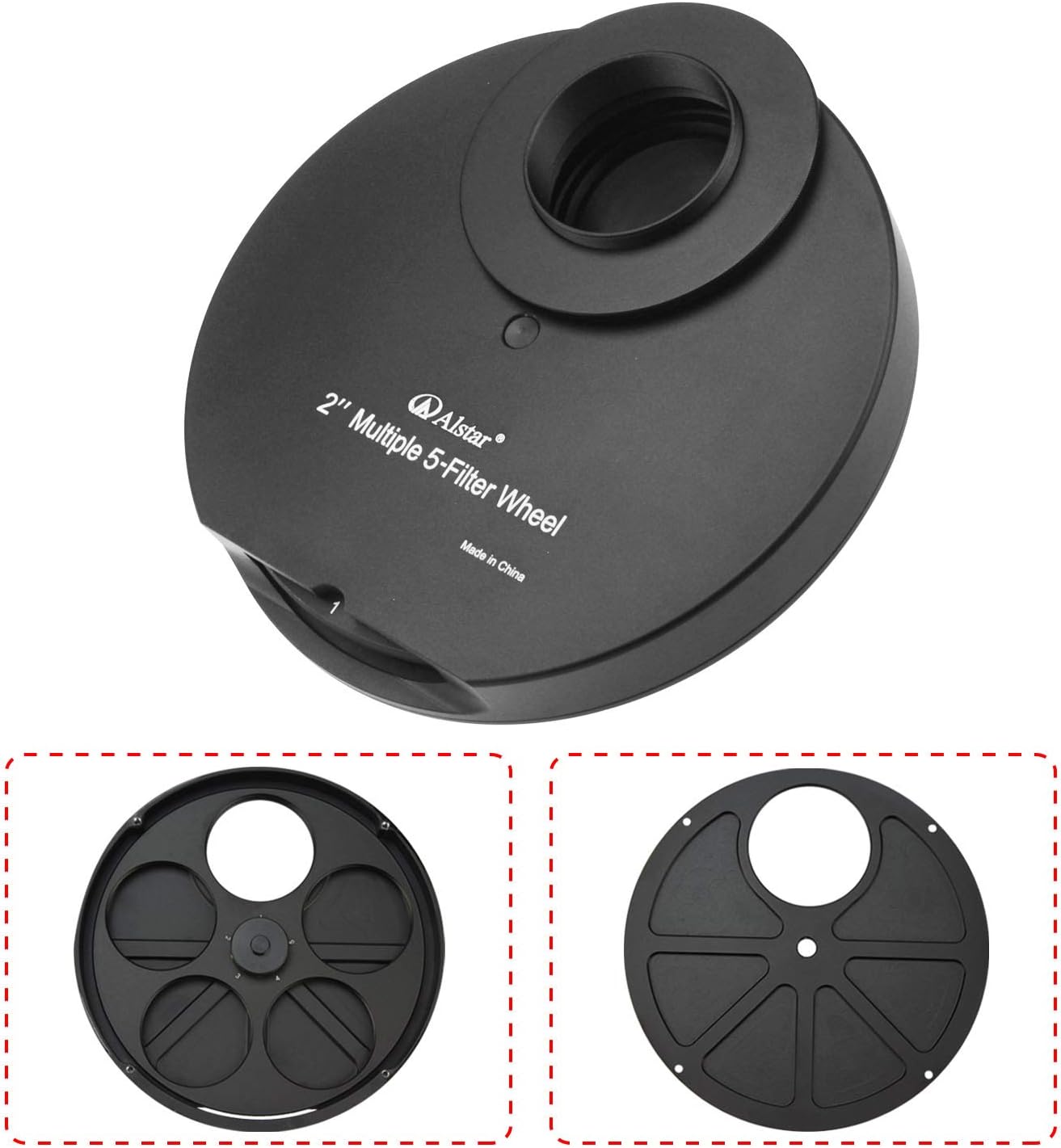 Amazon.com : Alstar 2" Multiple 5-Position Filter Wheel for Telescope ...