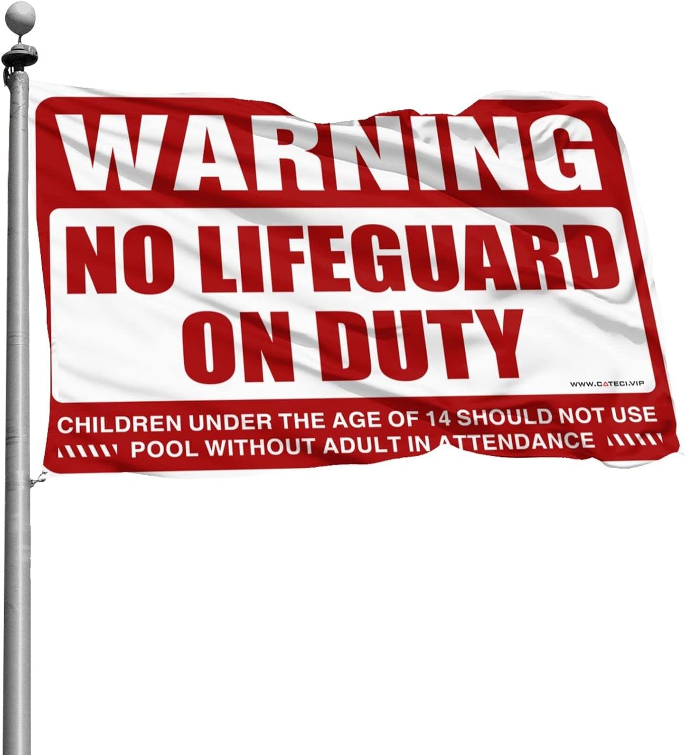 Amazon.com: gaeruite Flags for Dorm Room Guys Warning No Lifeguard On ...