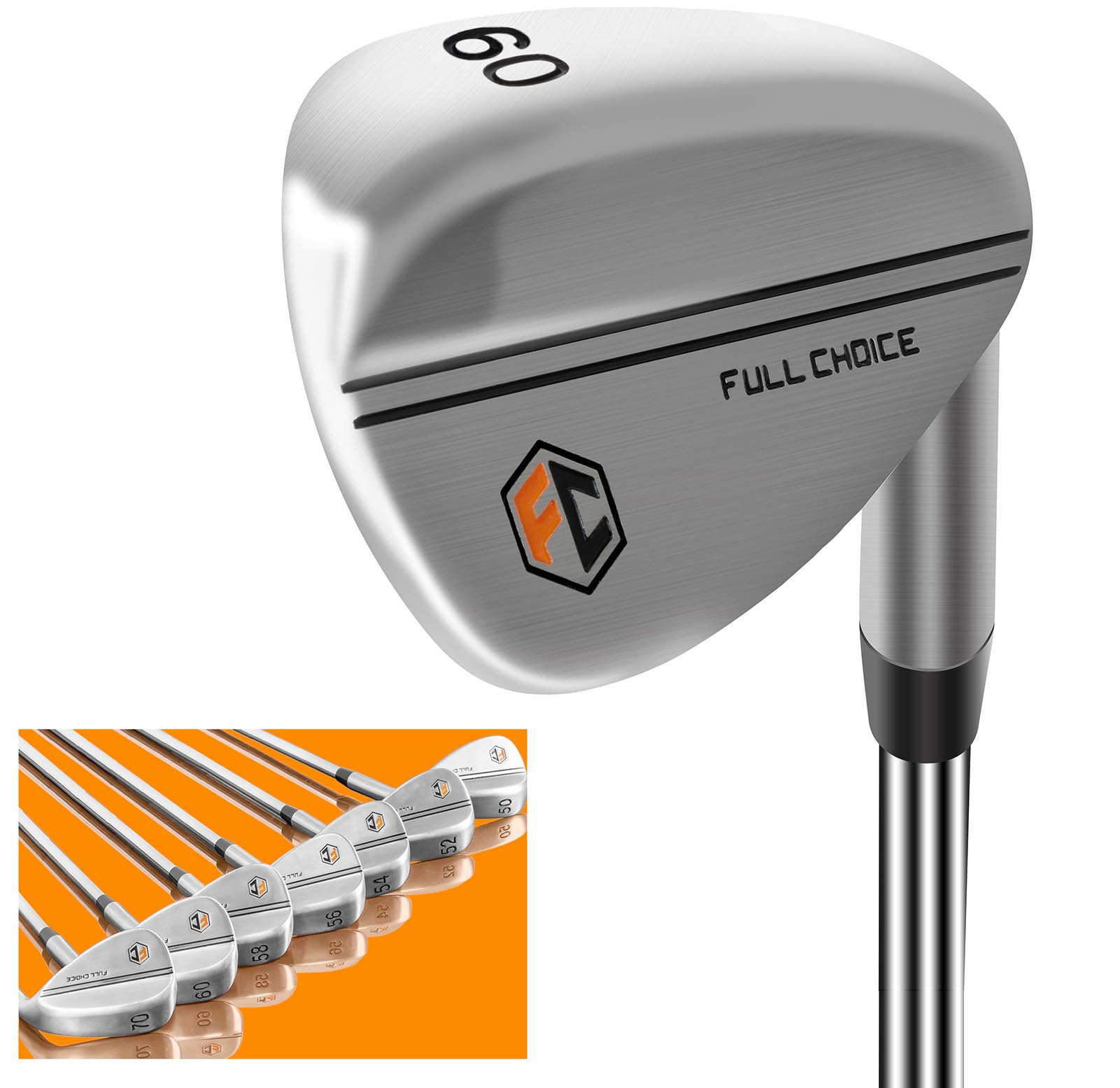 Full Choice Golf Wedge Set, 50/52/54/56/58/60/70 Degree Golf Sand Wedge ...