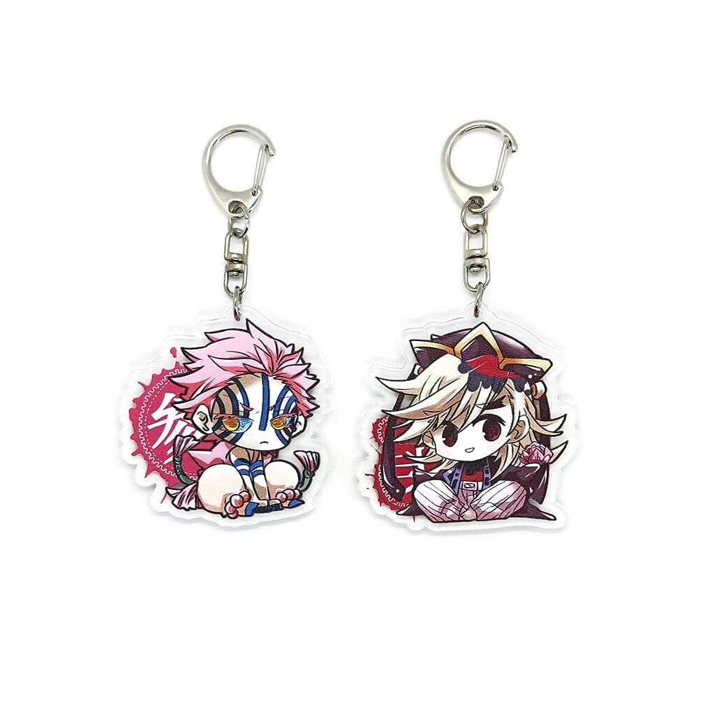 Amazon.com: EBTY DREAMS Inc. - Set of 2 Demon Slaye DS Acrylic Keychain ...