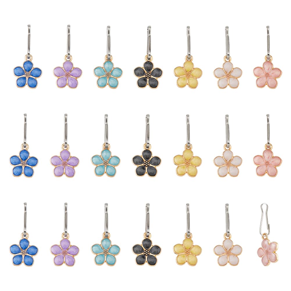 Amazon.com: DICOSMETIC 42Pcs Flower Zipper Pull Charms Flower Alloy ...