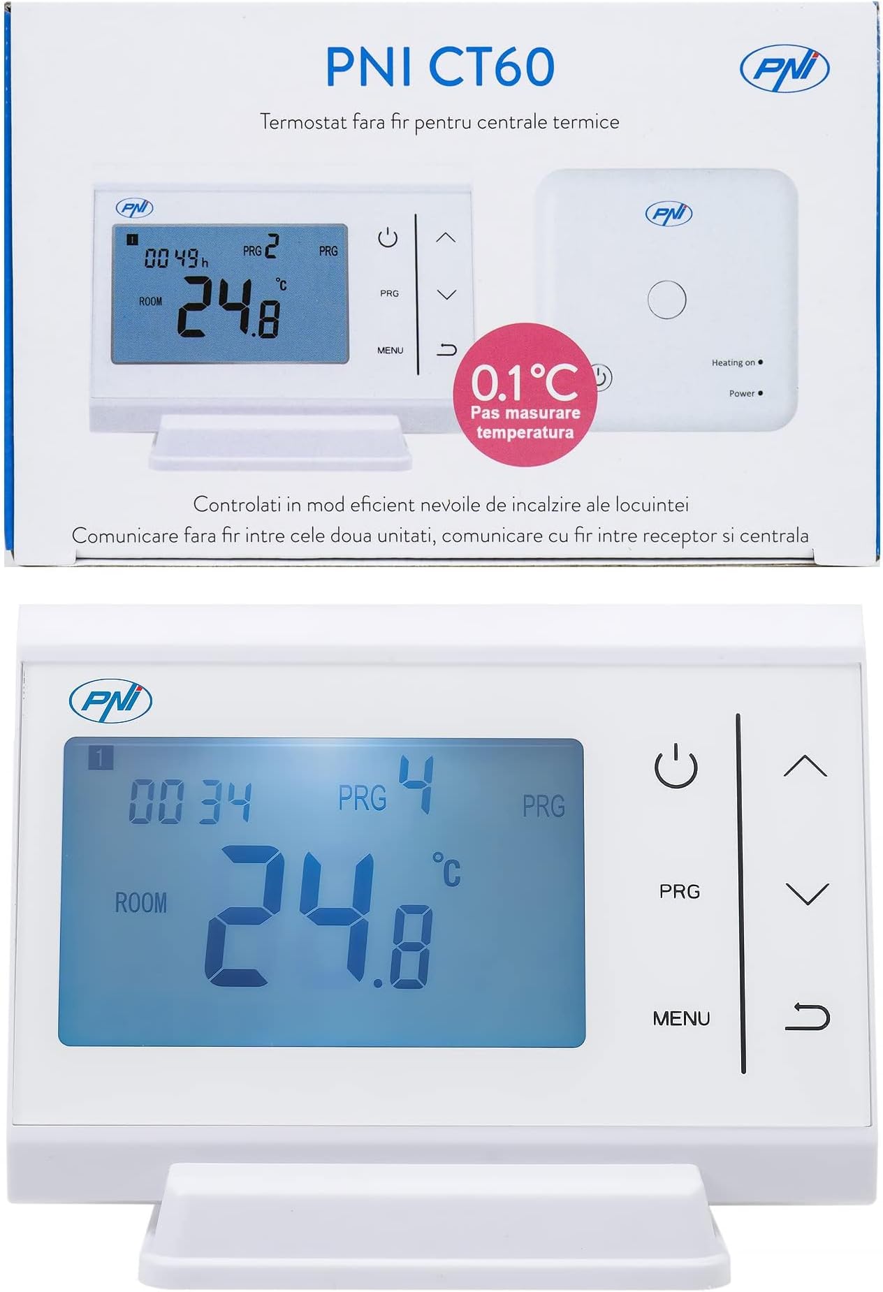 plikc Termostato ambiental digital SKI 2 RFW (Blanco Wifi inalámbrico ...