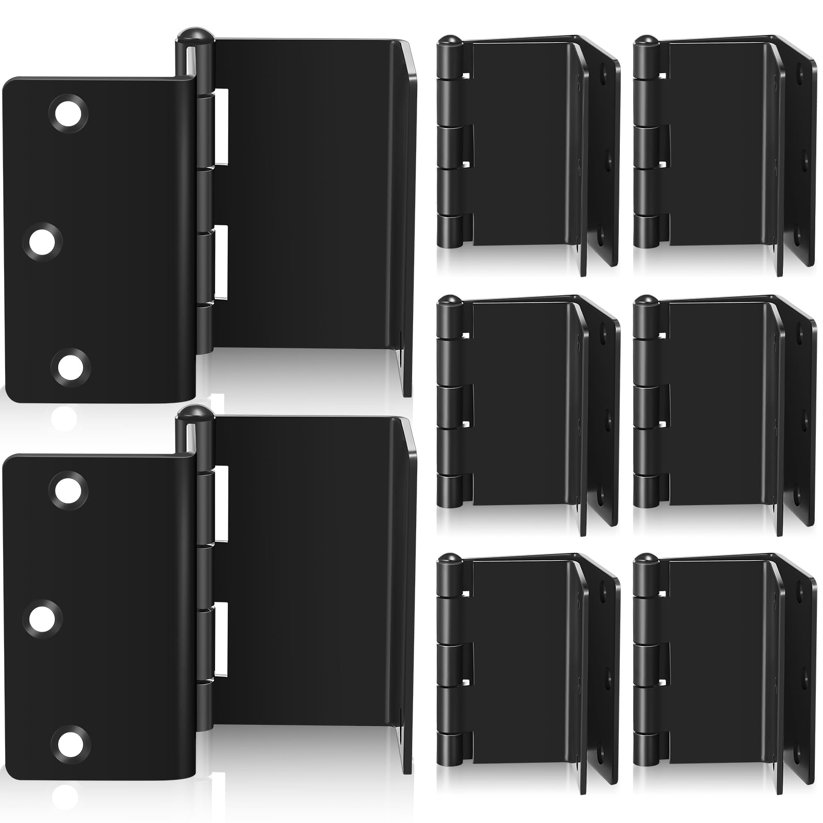 Therwen 8 Pieces Offset Door Hinges Expandable Offset Cabinet Hinges 3. ...