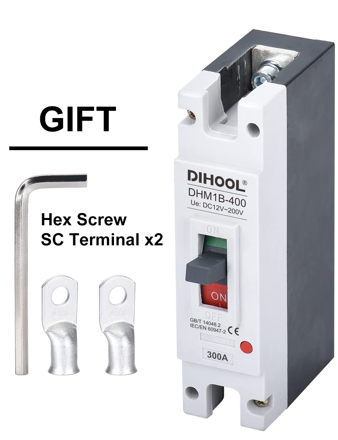 Snapklik.com : DIHOOL AC DC 300 Amp Circuit Breaker For Battery