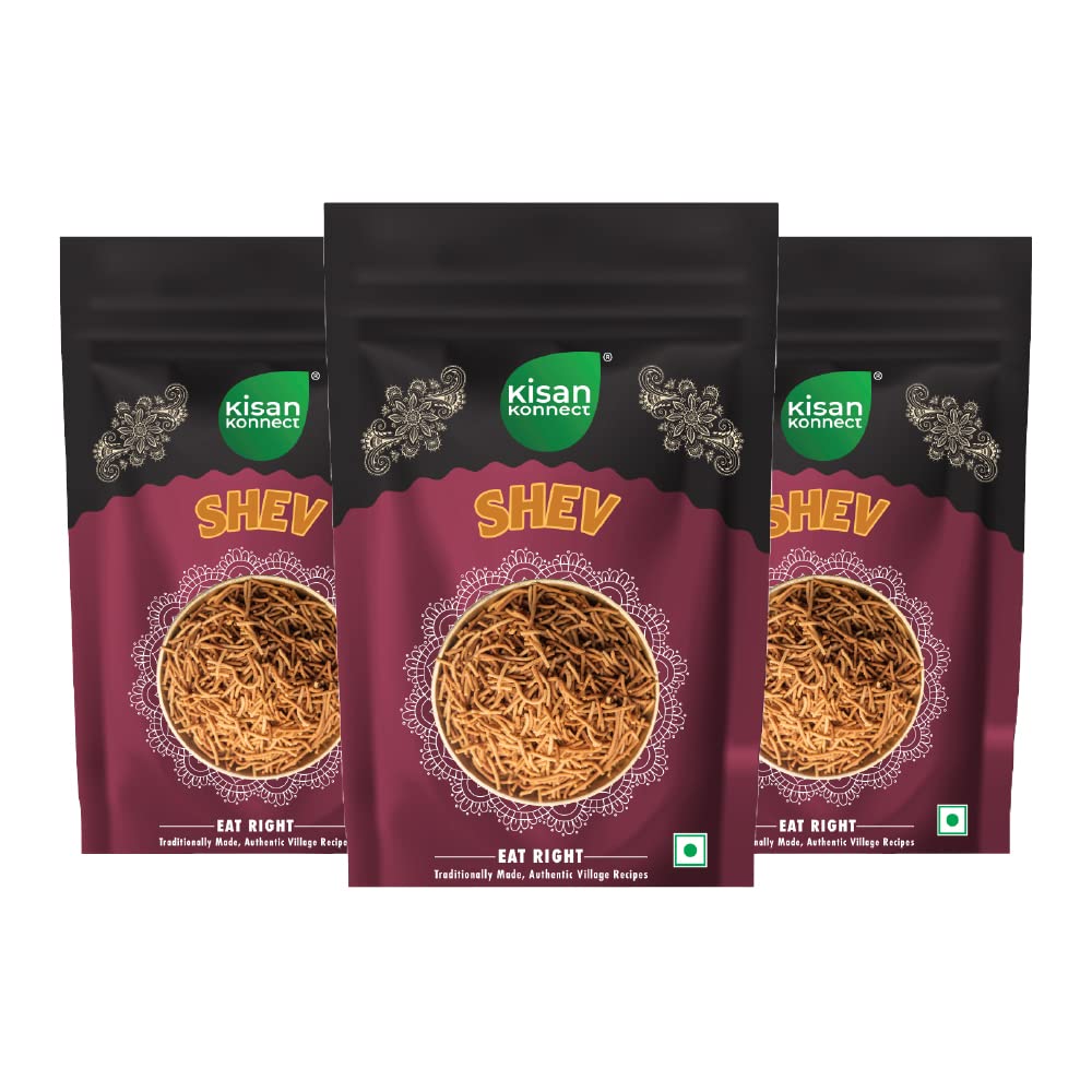 KisanKonnect Shev (450 gm - Pack of 3) | Crispy and Crunchy Shev ...