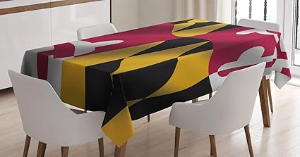 Amazon.com: Ambesonne American Tablecloth, Flag of The US State of ...