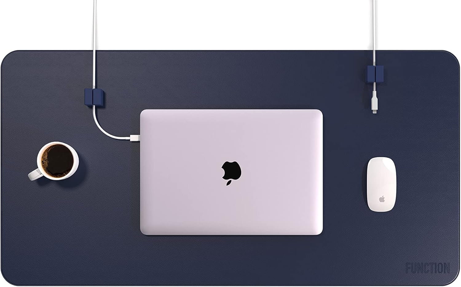 Amazon.com: Function101 Desk MAT PRO, Premium Eco Leather Desk Pad / Two Silicone Cable Block ...