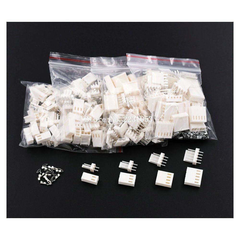 80Sets KF2510 Kit 2p 3p 4P 5P pin 2.54mm Pitch Terminal Housing Pin Header Connector Adaptor ...