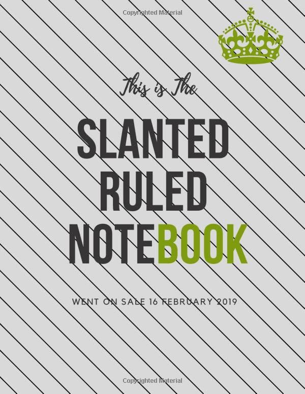 Slanted Ruled Notebook: caligraphy kits for beginners, left handed ...