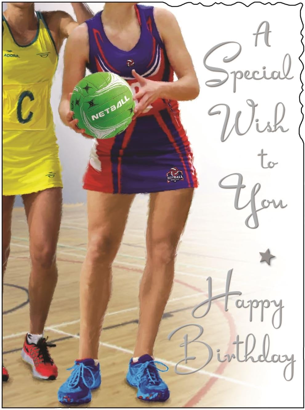 Twizler Happy Birthday Card with Netball - Girls Birthday Card - Happy ...