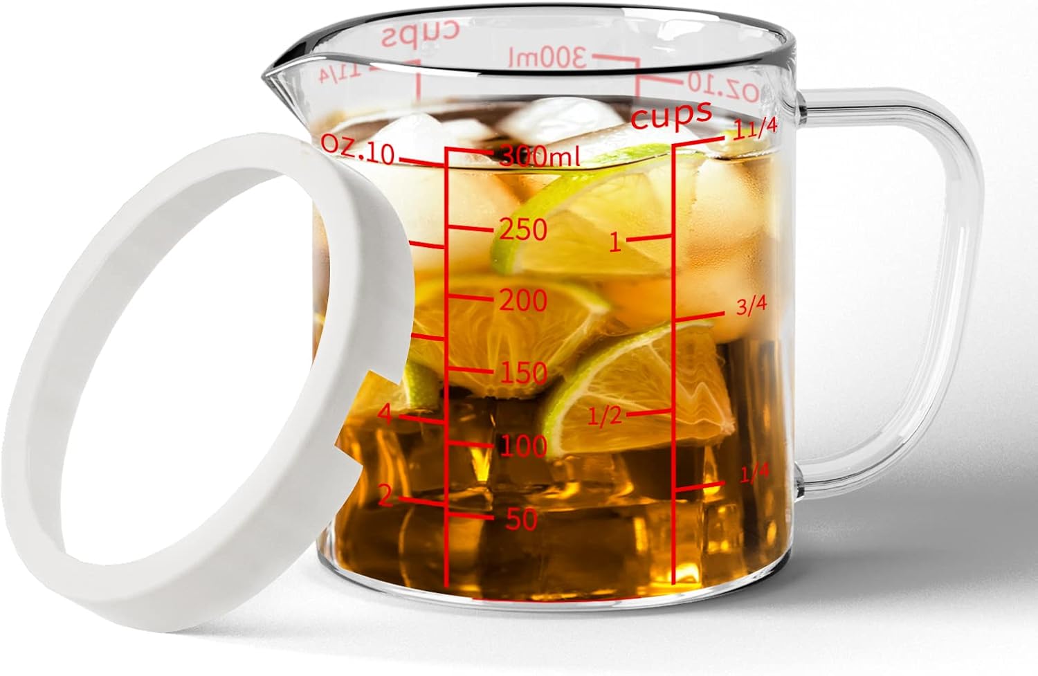 Amazon.com: 77L Glass Measuring Cup, 1 1/4-Cup/300 ML Liquid Measuring Cups, Measuring Cup With ...