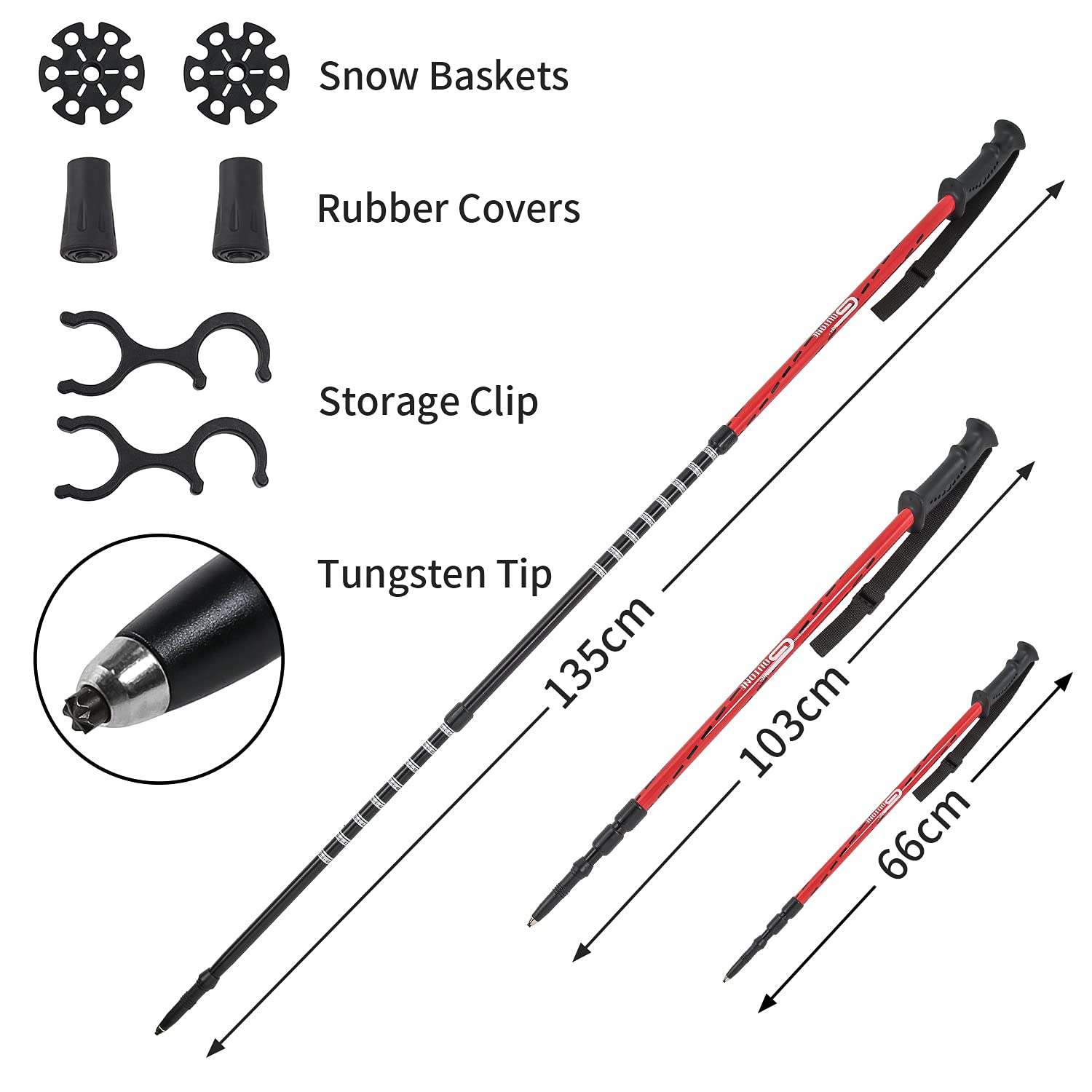 Goutone21/25/30 Inches Light Weight Snowshoes for Adult Women Men ...