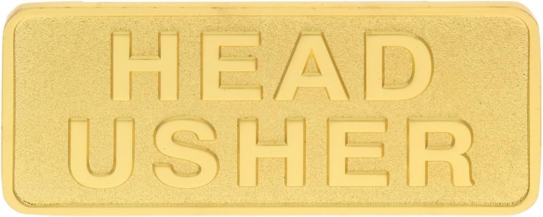 Amazon.com: Head Usher Badge, Gold - Magnetic, Church or Organizations ...