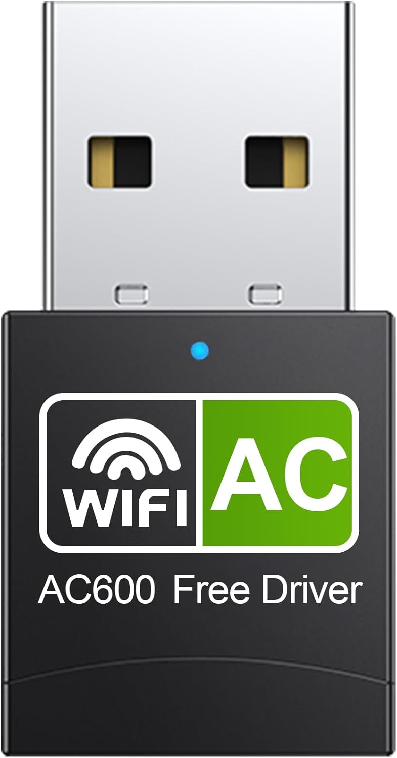 Amazon.com: USB WiFi Adapter for Desktop PC 600Mbps Dual Band 2.4G 5.8G ...