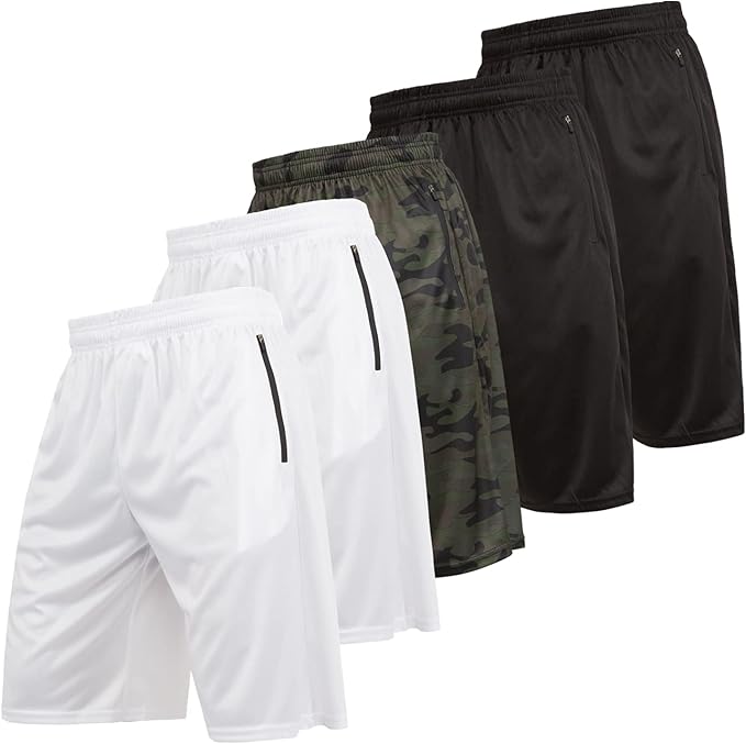 Ultra Performance Mens 5 Pack Athletic Running Shorts, Basketball Gym ...