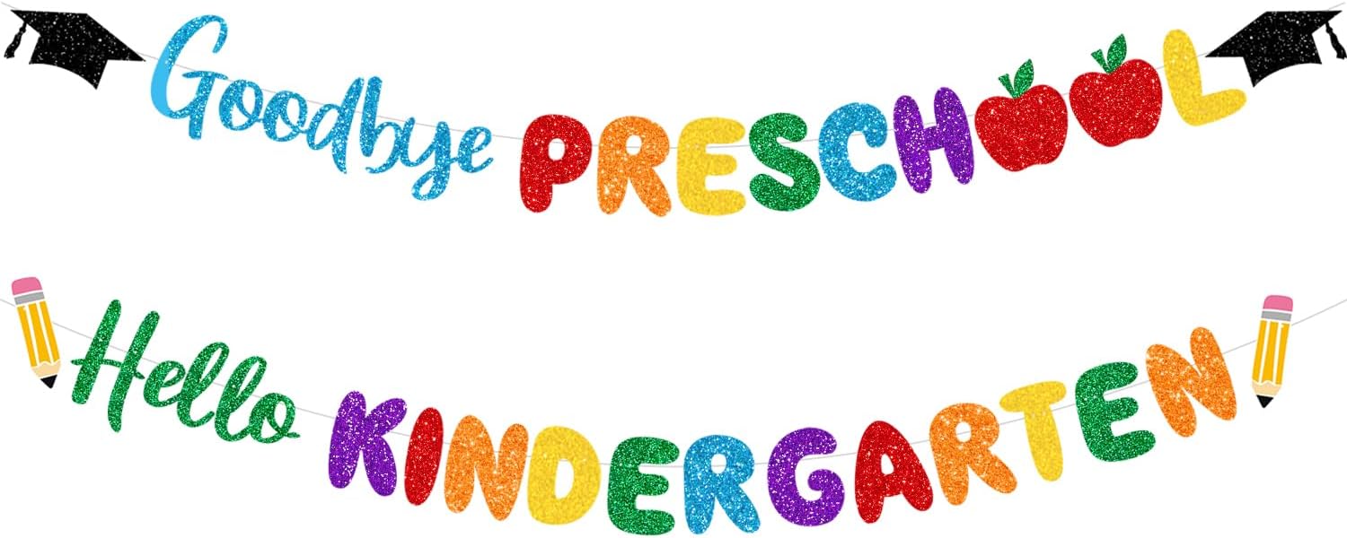 Amazon.com: Peace Out Pre-K Banner Bye Bye PRE K Hello Kindergarten ...