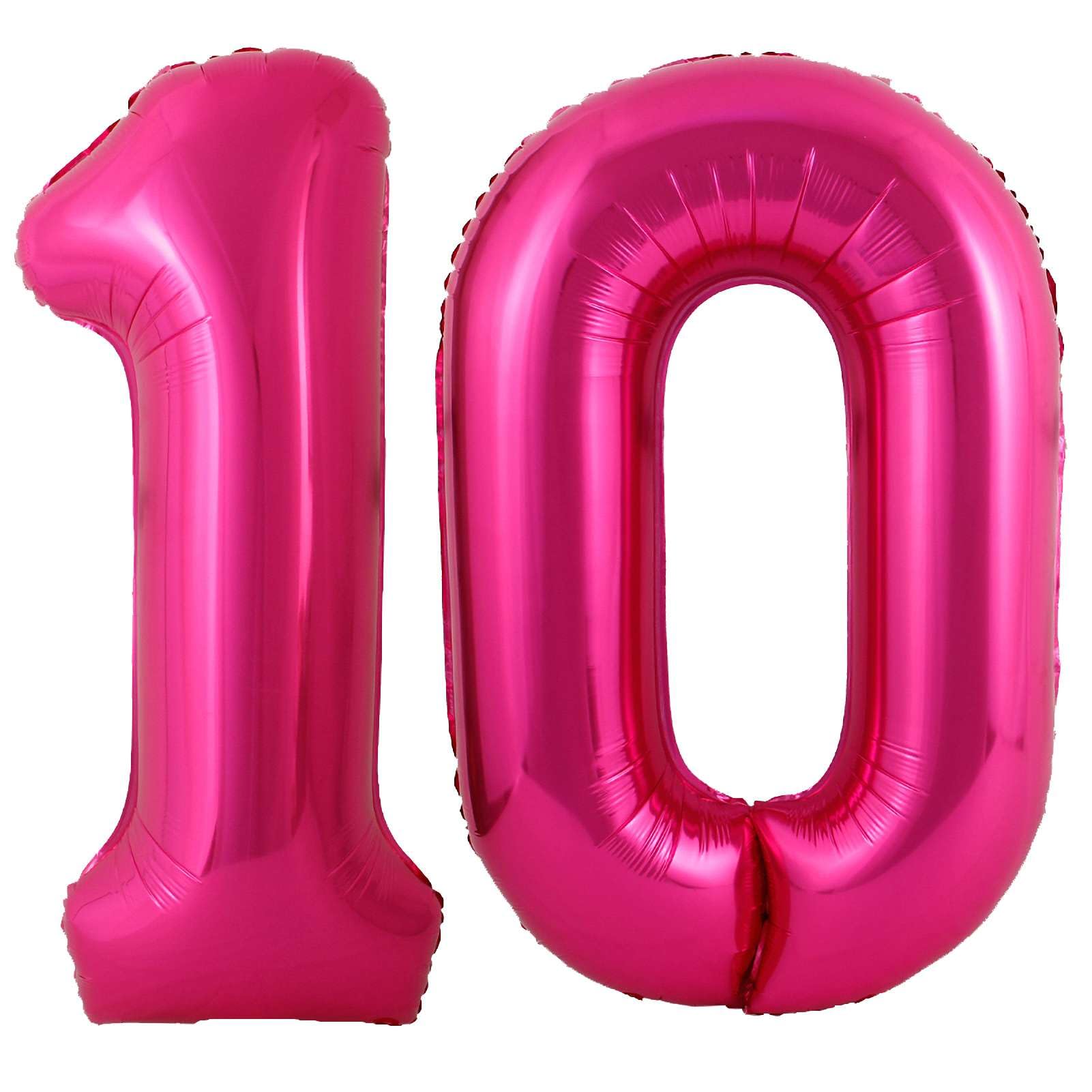 Amazon.com: Lovoir 40 Inch Hot Pink Number Balloon 10 Large Size Jumbo ...