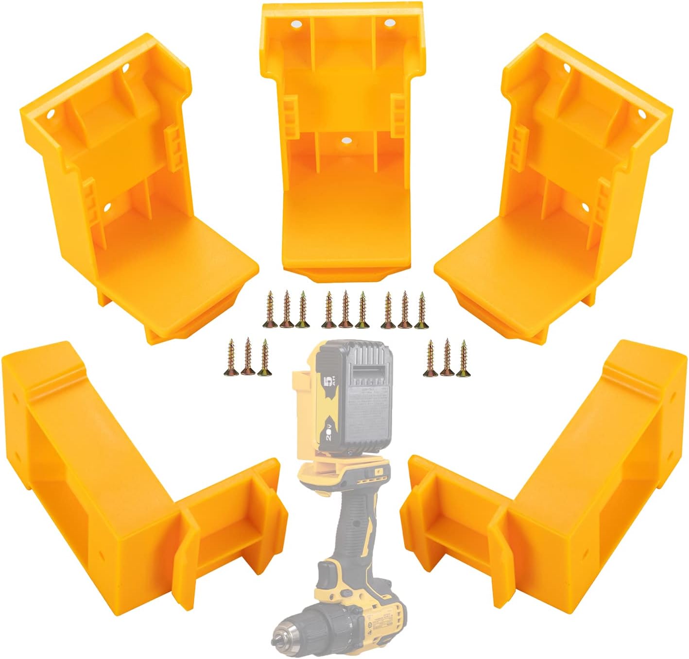 Amazon.com: 5 Packs Tool Mount for Dewalt 18V,20V Drill; Battery Holder ...