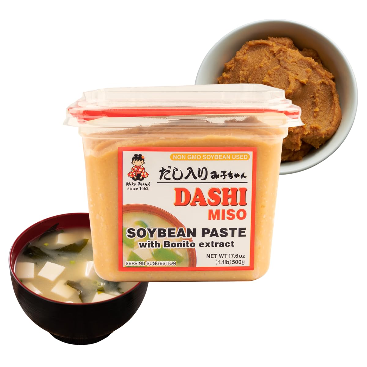 Amazon.com : Japanese White Dashi Miso Paste with Bonito Extract 17.6oz ...