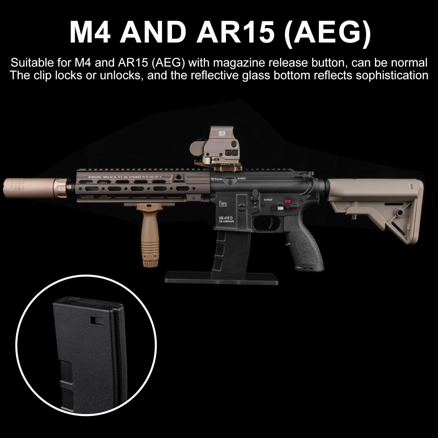 Zhongren Display Stand M4 and AR15 (AEG model) Rifles Pistols Mag Mount Storage AR Shooting ...