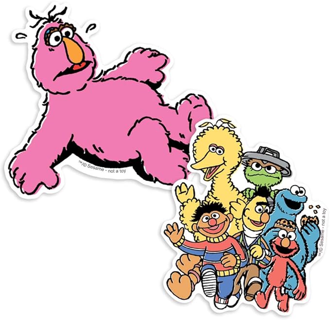 Amazon.com: Popfunk Sesame Street Telly and Group Collectible Stickers ...