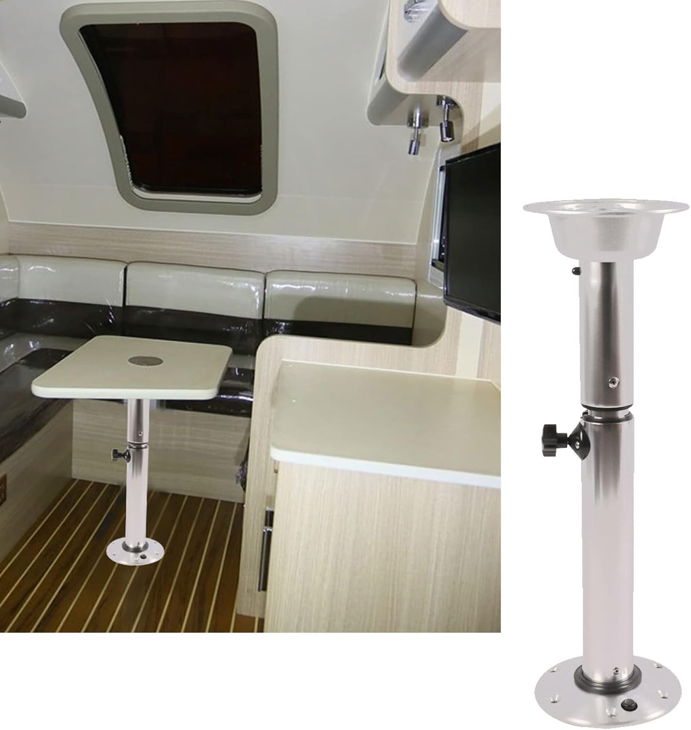 Amazon.com: Adjustable Table Pedestal Stand Leg Base Mount Frame 22-28 ...