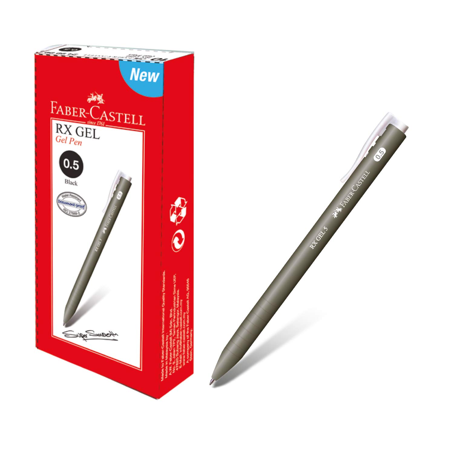 Buy Faber Castell RX Gel Pen Box Of 10 0 5mm Black Ergonomic Pen For Buy Faber Castell RX Gel Pen Box Of 10 0 5mm Black Ergonomic Pen For