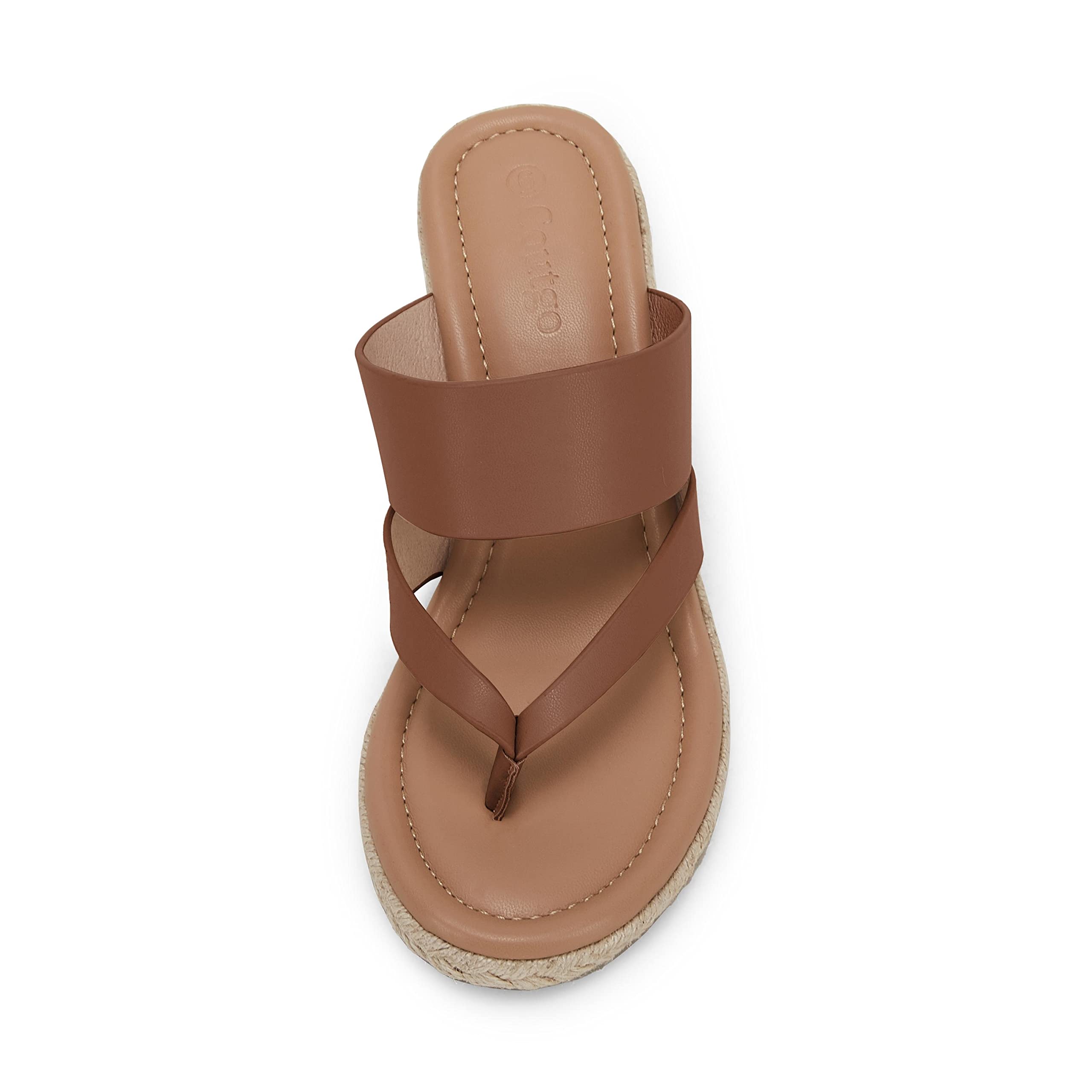 Snapklik.com : Womens Espadrille Wedge Sandals Platform Thong Padded ...