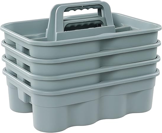Amazon.com: Minekkyes 4-Pack Plastic Caddies with Portable Handle ...