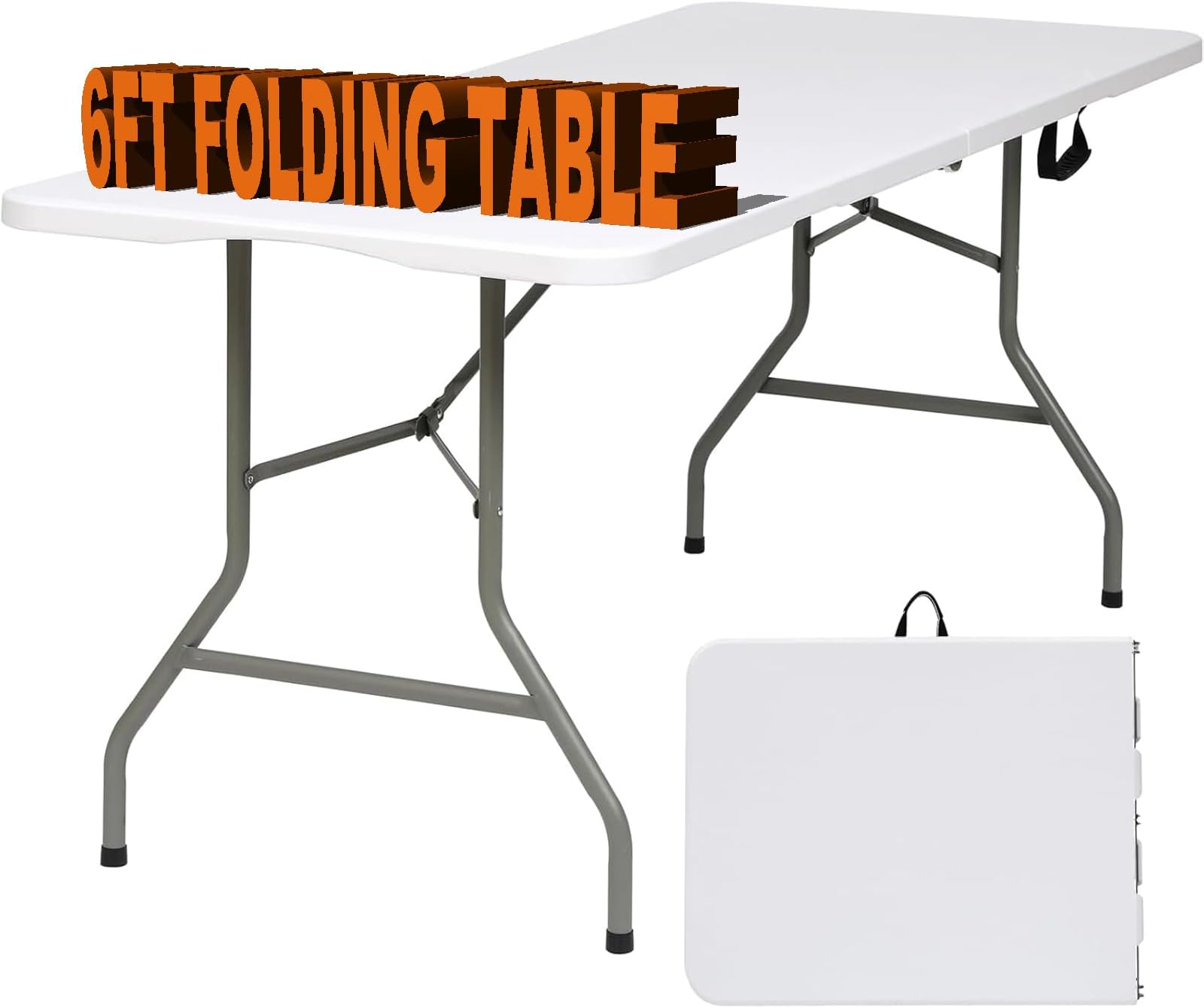 Amazon.com: USEFULTEK Plastic Foldable Table 6ft for Display, Camping ...